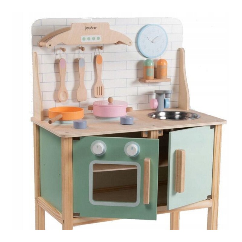 Bucatarie copii, Joueco, Din lemn certificat FSC, Cu accesorii ...
