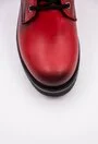 Ghete rosii din piele naturala box - Dasha.ro