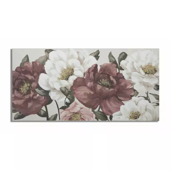 Decoratiune de perete cu flori, Roma1288, Multicolor, Lemn de pin si ...