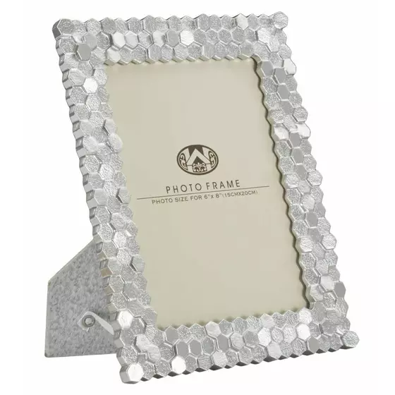 Rama foto, Roma1538, Argintiu, Poliresina si Sticla, 25.8x20.5x1.7 cm