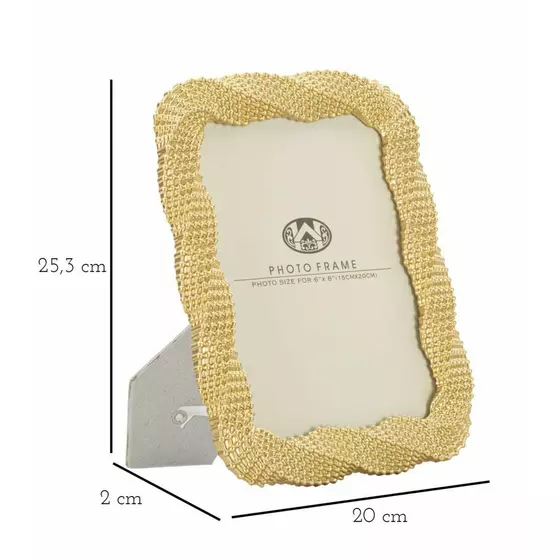 Rama foto, Roma1564, Auriu, Poliresina si Sticla, 25.3x20x2 cm