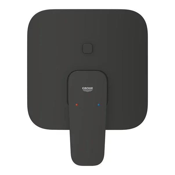 Baterie cada-dus incastrata Grohe Cubeo negru mat fara corp ingropat ...