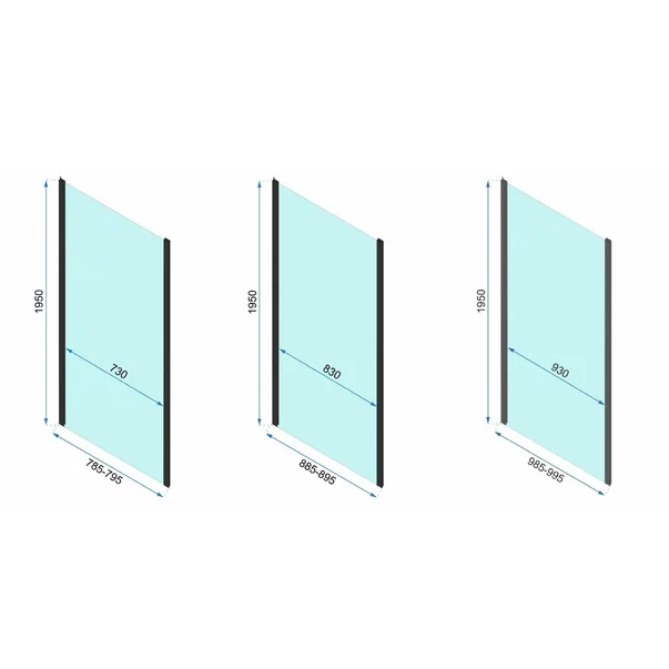 Cabina de dus dreptunghiulara de colt cu usi batante Rea Rapid Swing ...