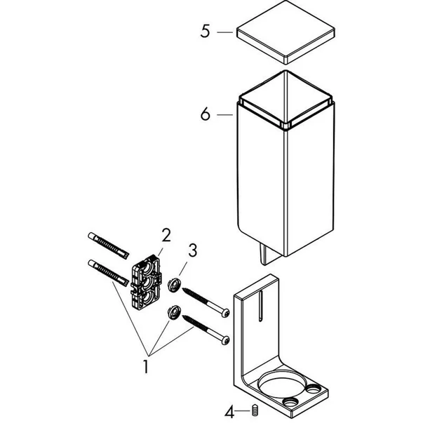 Dozator sapun Hansgrohe Axor Universal Rectangular 42610000 | Neakaisa.ro