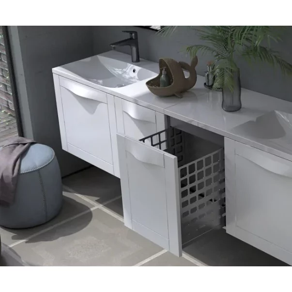 Dulap mediu lateral alb mat Oristo Skagen 40x50 cm sertar cos de rufe ...