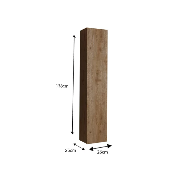 Dulap tip coloana maro natur LC Mobili Italia Hamburg 138x26 cm 432430 ...