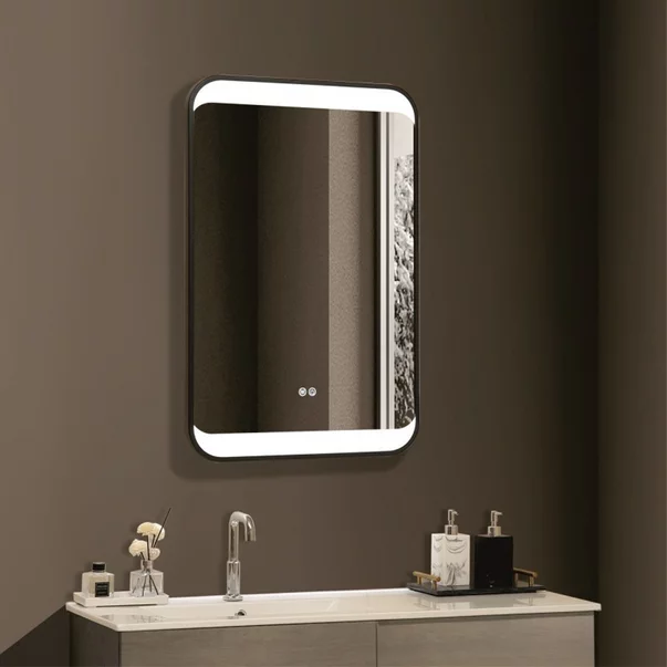 Oglinda cu iluminare si dezaburire Inter Ceramic dreptunghiulara 60x90 ...