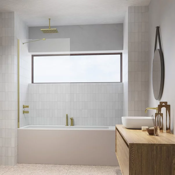 Paravan de cada Radaway Modo New PNJ II auriu periat-transparent 80x150 ...