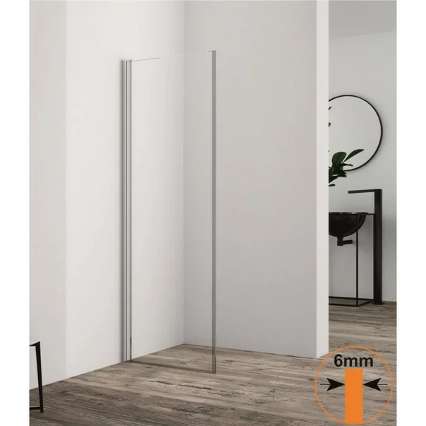 Paravan de dus mobil tip Walk-In Inter Ceramic crom lucios 60x200 cm ...