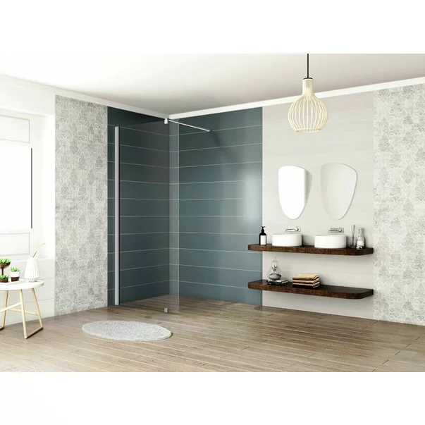Paravan de dus tip Walk-In Inter Ceramic crom 120x200 cm sticla ...
