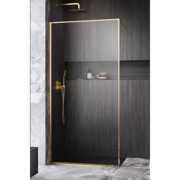 Paravan de dus tip Walk-in Radaway Modo F II auriu lucios-transparent ...