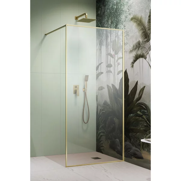 Paravan de dus tip Walk-in Radaway Modo F II auriu periat-transparent ...
