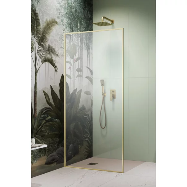 Paravan de dus tip Walk-in Radaway Modo F SL II auriu periat ...