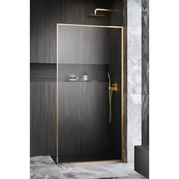 Paravan de dus tip Walk-in Radaway Modo F SL II auriu periat ...