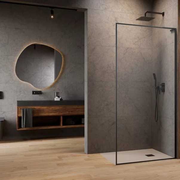 Paravan de dus tip Walk-in Radaway Modo F SL II GunMetal periat ...