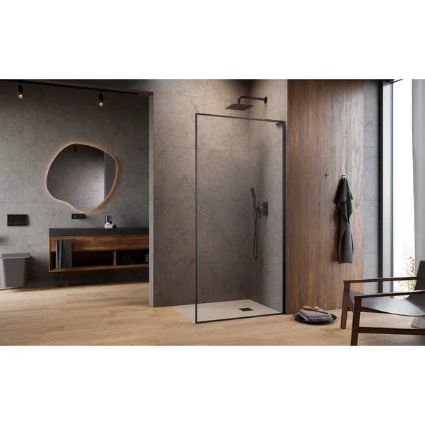 Paravan de dus tip Walk-in Radaway Modo F SL II GunMetal periat ...