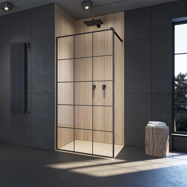 Paravan de dus tip Walk-in Radaway Modo New Black II Factory negru ...