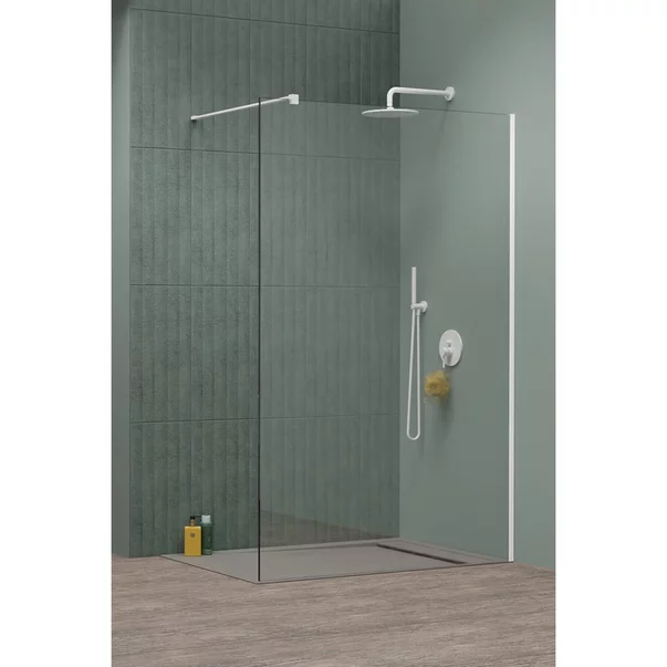 Paravan de dus tip Walk-in Radaway Modo New II alb mat-transparent 65 ...