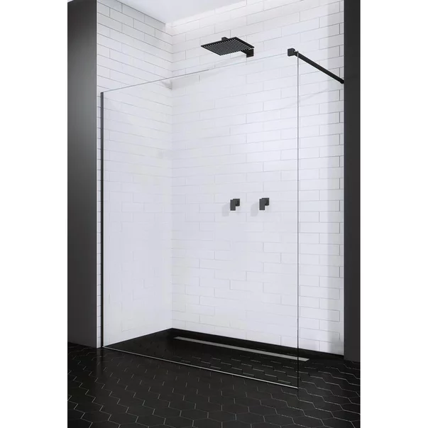 Paravan de dus tip Walk-in Radaway Modo New II negru-transparent 60 cm ...