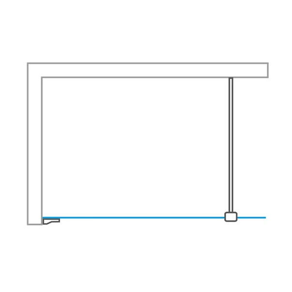 Paravan de dus tip Walk-in Roth Melina 90x200 cm profil negru ...