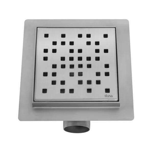 Set rigola pentru dus plus capac inox periat Rea Dots 12 cm ...