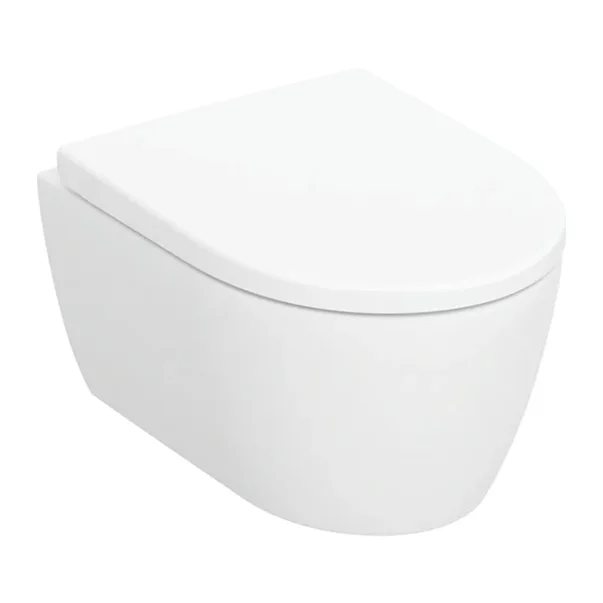 Set vas WC suspendat Geberit iCon Rimfree cu capac softclose alb mat ...