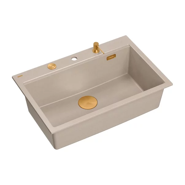 Statie de lucru incastrata Quadron Unique Marc 110 bej - cupru 1 cuva ...