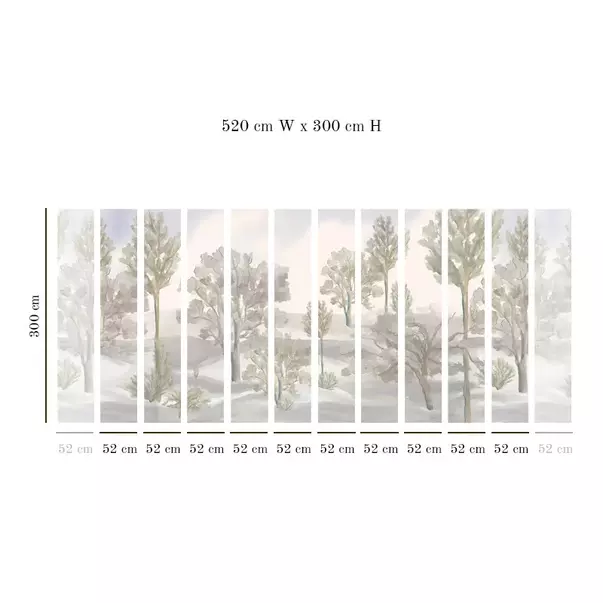Tapet VLAdiLA Foggy forest light 520 x 300 cm VLDLW0370STM520 | Neakaisa.ro
