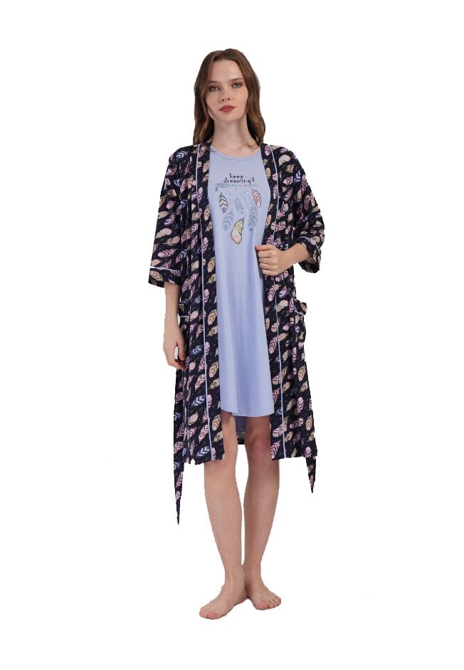 Compleu pentru alaptat, Keep dreaming blue, bumbac, multicolor