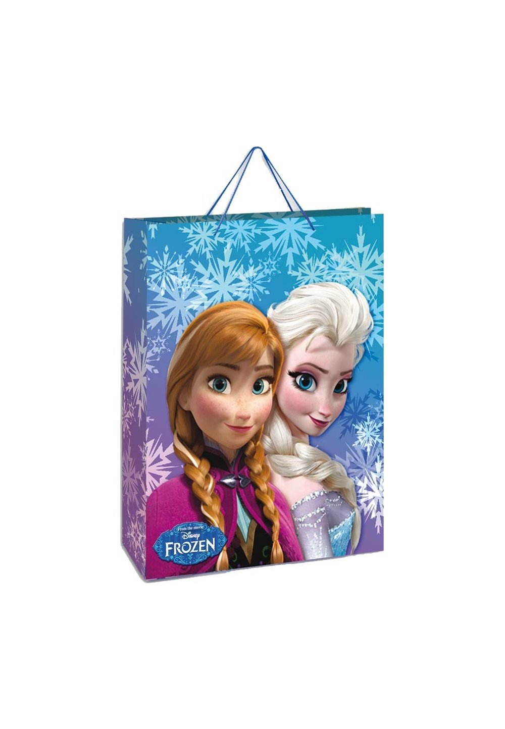 Punga cadou, mica, Anna si Elsa, cu fulgi de zapada