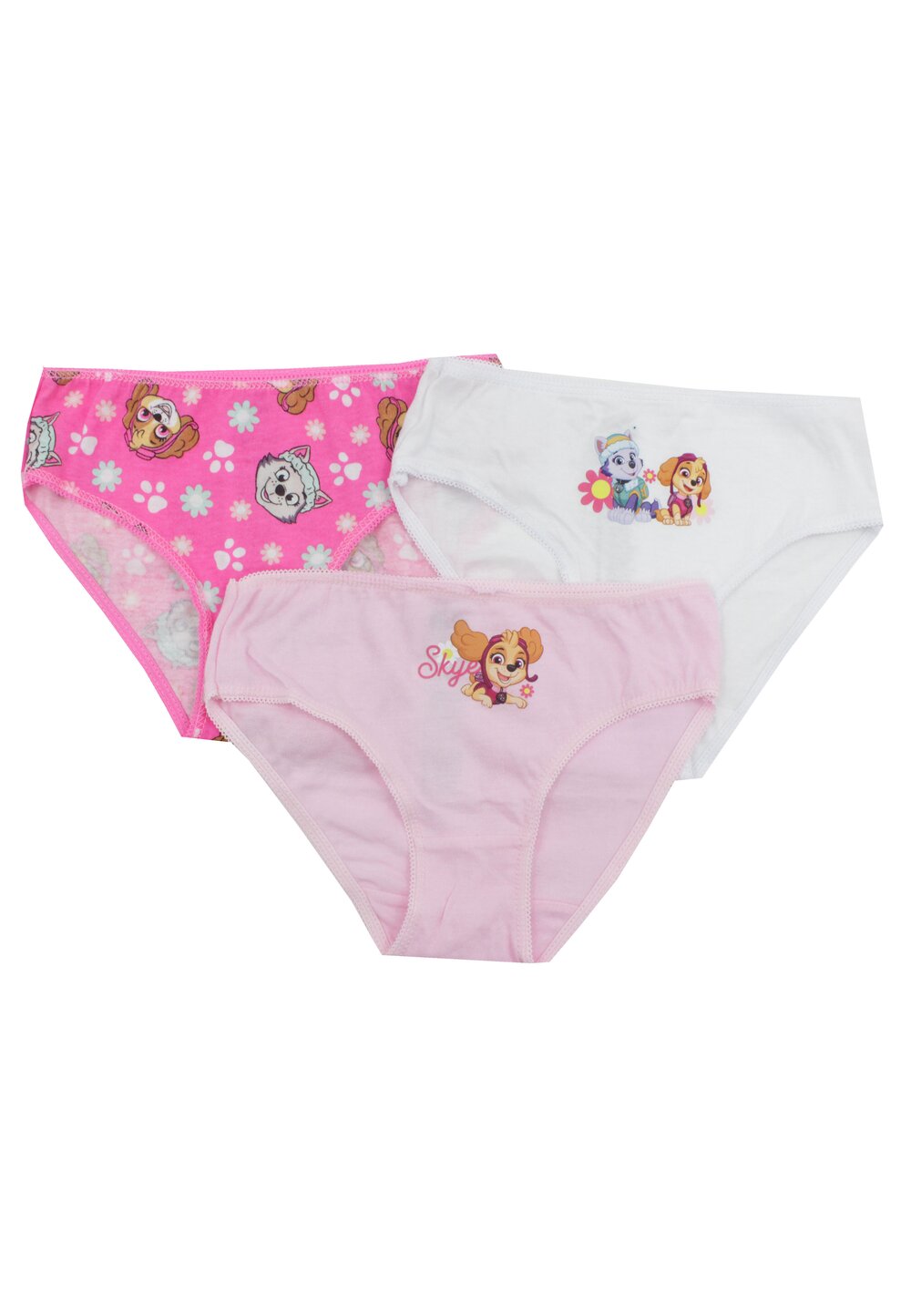 Set 3 chiloti, fete, bumbac, Paw Patrol, Skye si Everest, multicolor