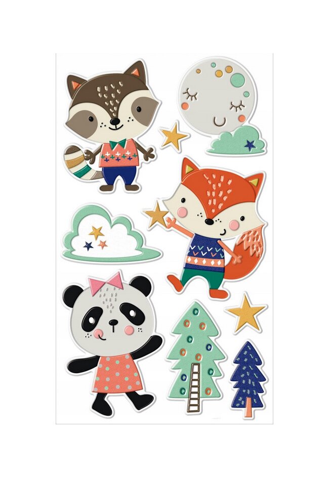 Stiker perete, Vulpita si prietenii, multicolor